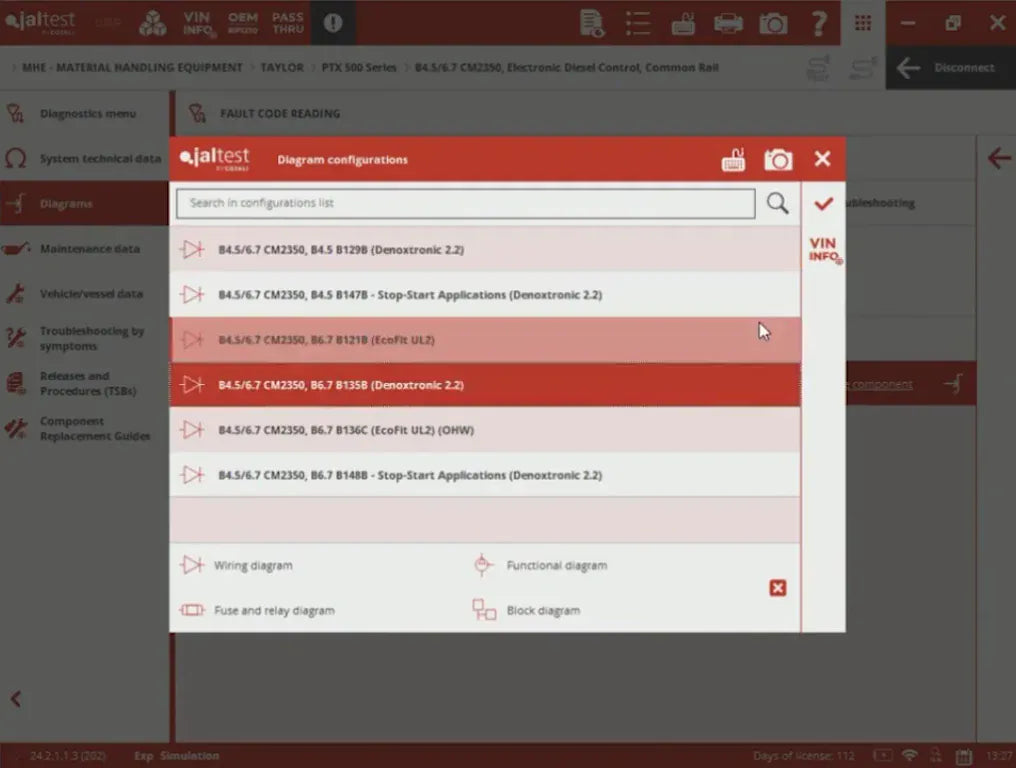 Taylor Material Handling Equipment Diagnostic Scanner